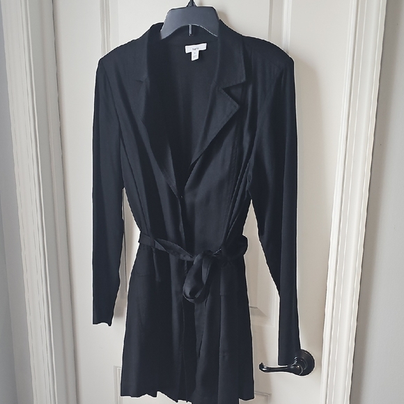 Bar III | Dresses | Bar Iii Black Long Sleeve Belted Blazer Dress ...